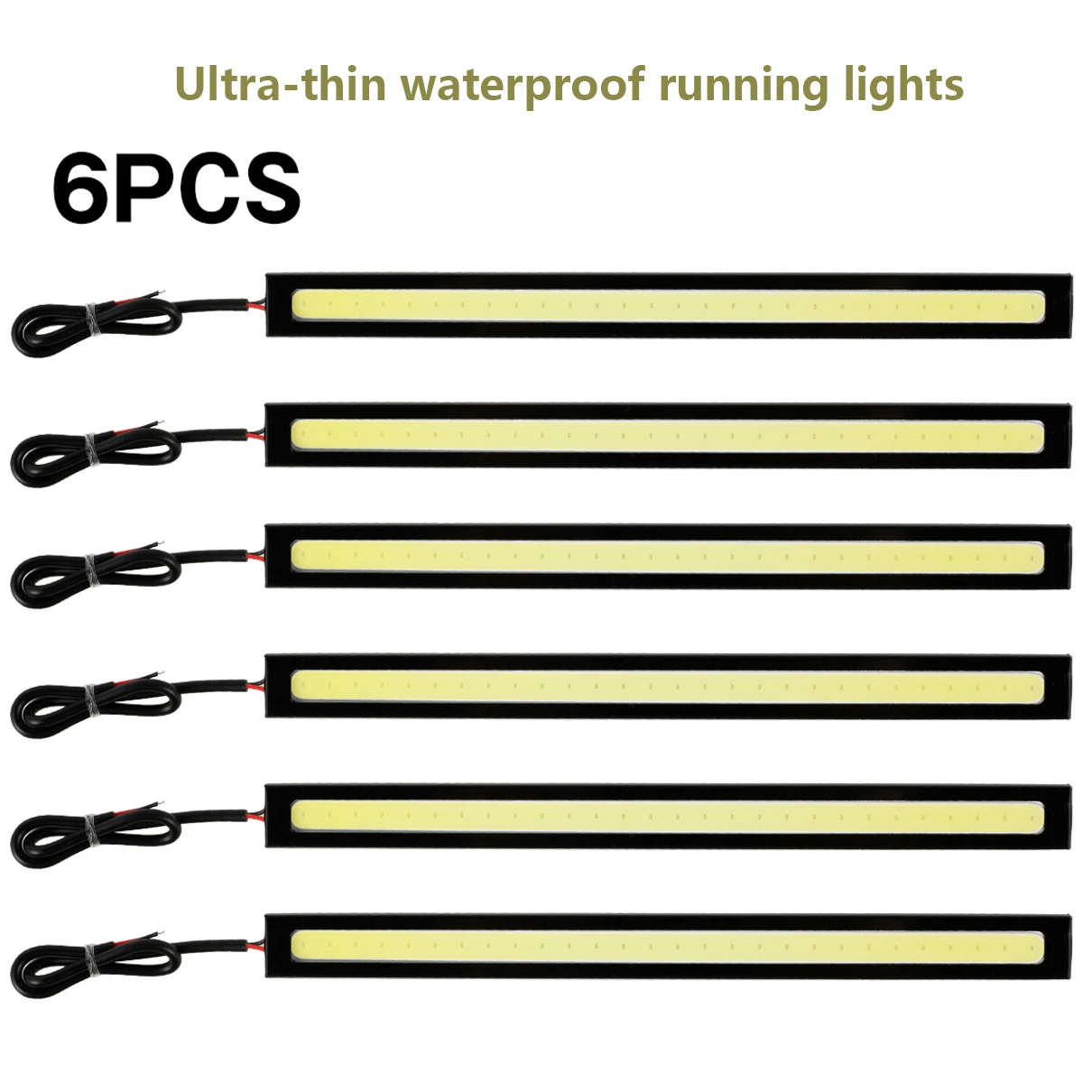 6-69-Inch-Car-LED-Light-Strip-6Pcs-Ultra-thin-Design-6000K-White ...