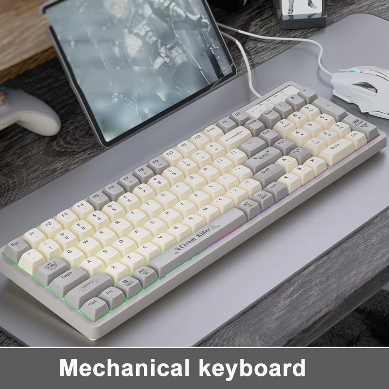 102-Keys-Gaming-Keyboard-Wired-Keyboard-Color-Matching-Backlit ...