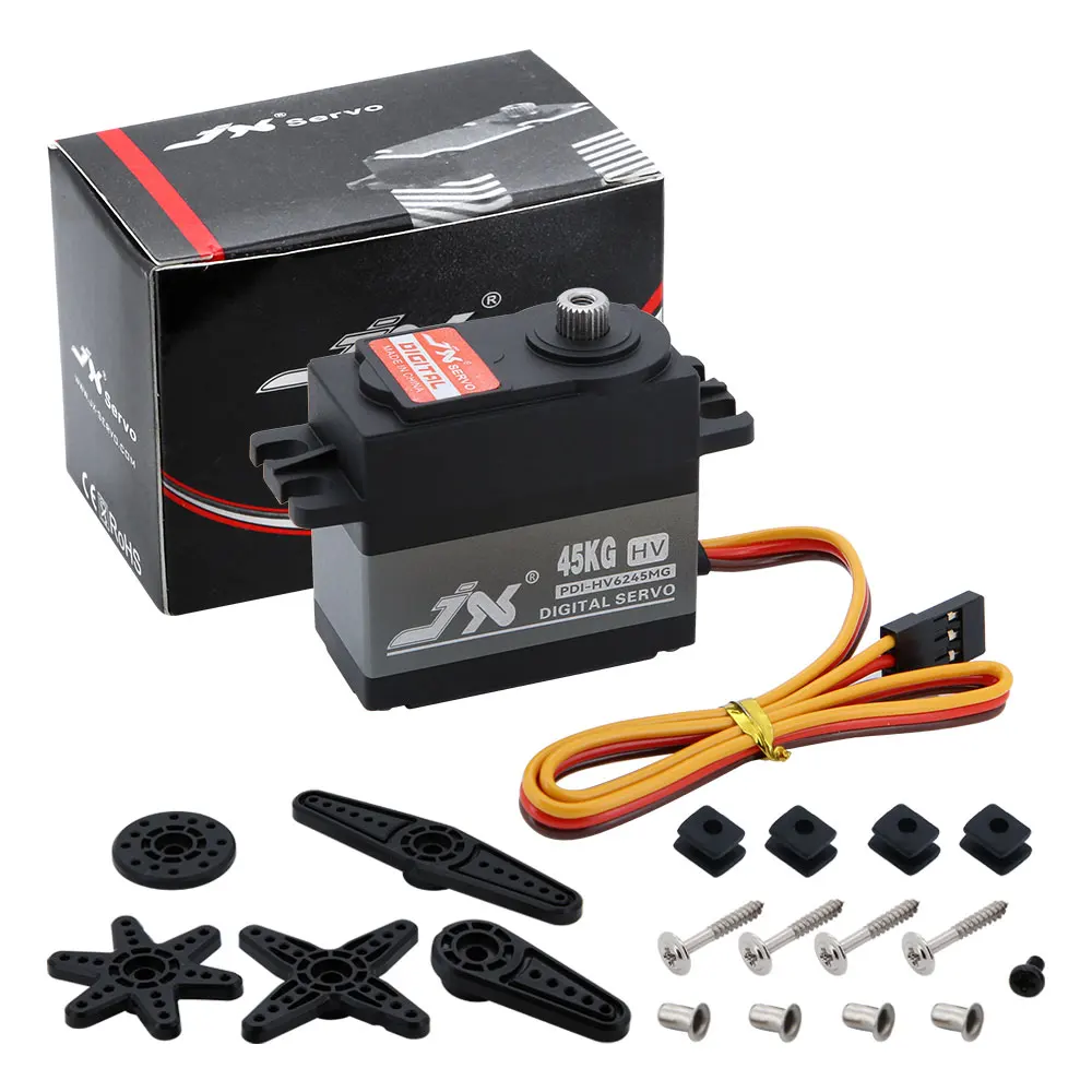 JX Servo PDI-HV6245MG 45KG 8.4V 0.13 Sec Metal Gear Core Motor Standard ...