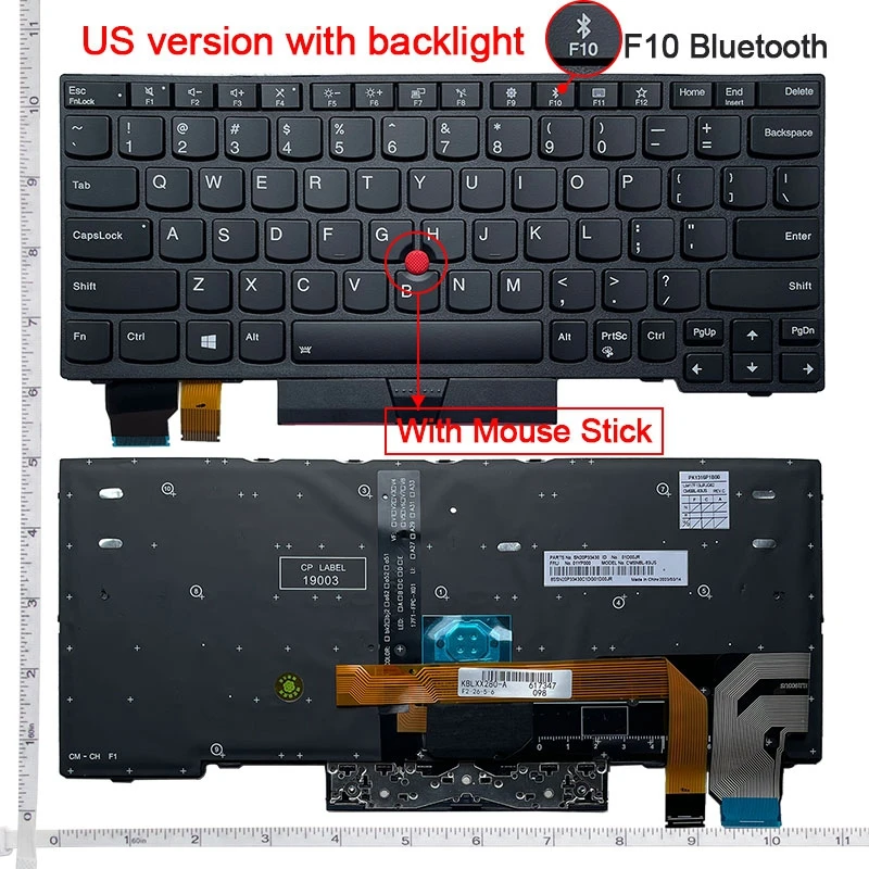 US New Laptop keyboard For ThinkPad X280 A285 X390 X395 L13 Yoga S2 5th ...