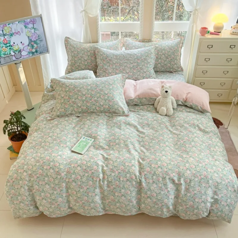 2025 new small floral print pure cotton duvet cover, single piece 100% ...