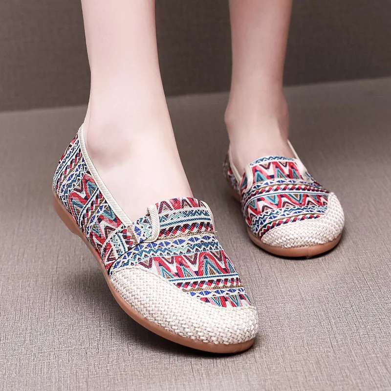 Autumn New Style Loafers Women's Cloth Shoes Women's Soft Non slip ...