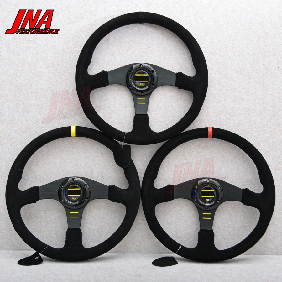Steering-Wheel-Suede-Leather-JDM-Sim-Racing-Gaming-Steering-Wheel-with ...