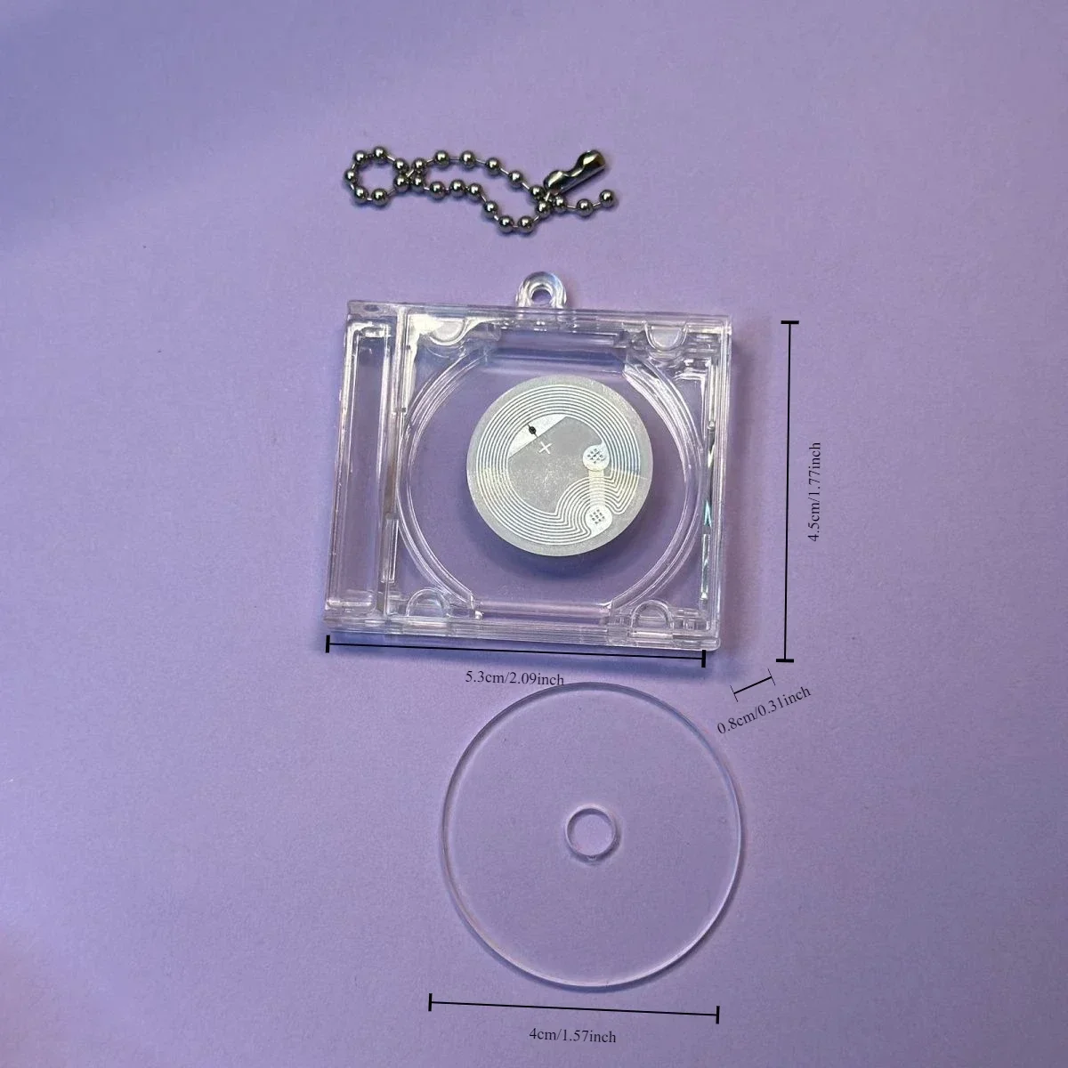 10pcs Blank Mini CD Case Keychain for DIY Keychains with NFC Smart ...