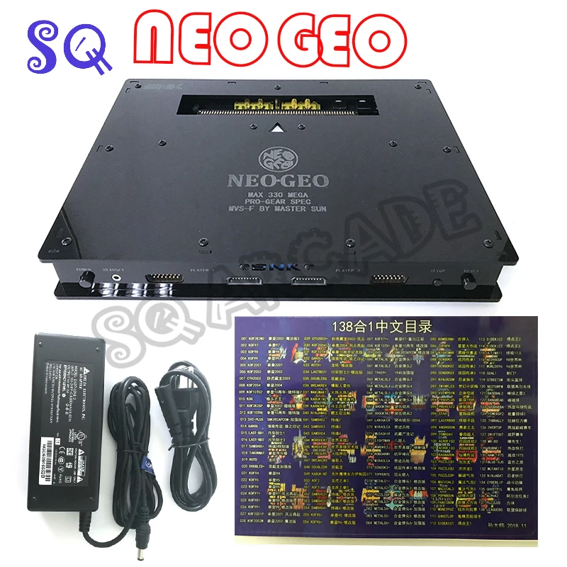Black-Deck-SS-Version-NEO-GEO-MVS-1C-jamma-CBOX-Motherboard-to-D15P ...