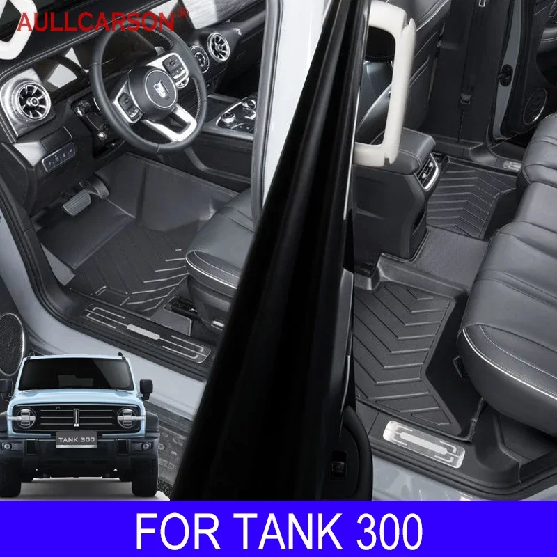 For-GWM-Tank-300-2023-2024-Car-Floor-Mats-TPE-Single-Layer-Foot-Pads ...
