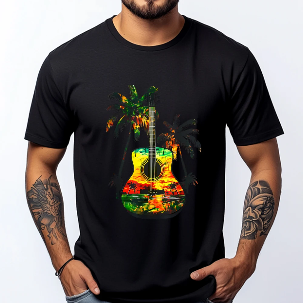 Reggae Guitar Rastafarian Roots Rasta Jamaican Graphic Shirts Tshirt ...