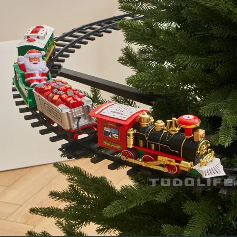 Creative Chirstmas Tree Hanging Pendents Assembled Mini Train Toys ...