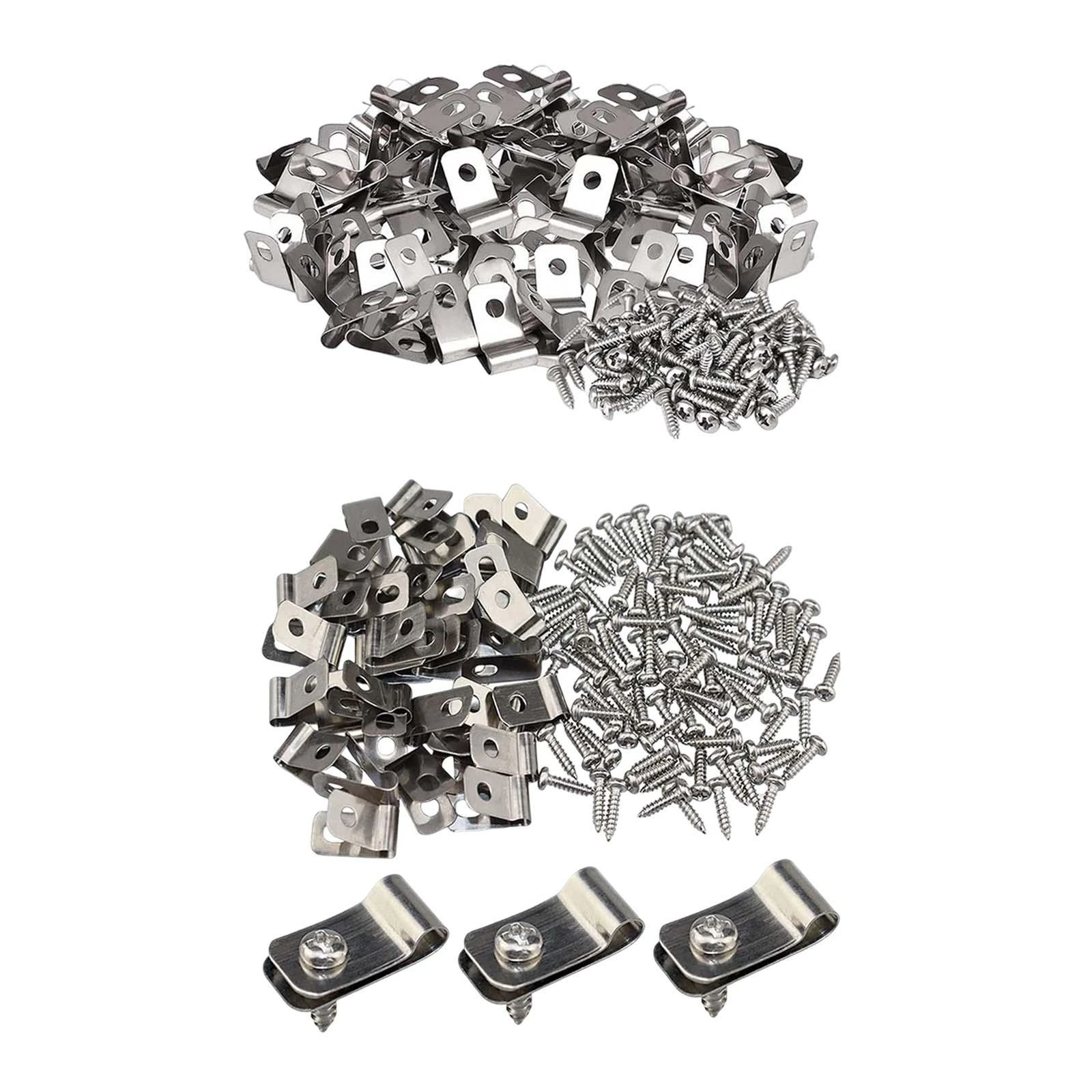 100Pcs Fencing Mounting Clips with 100 Pcs Screws Wire Management Clips ...