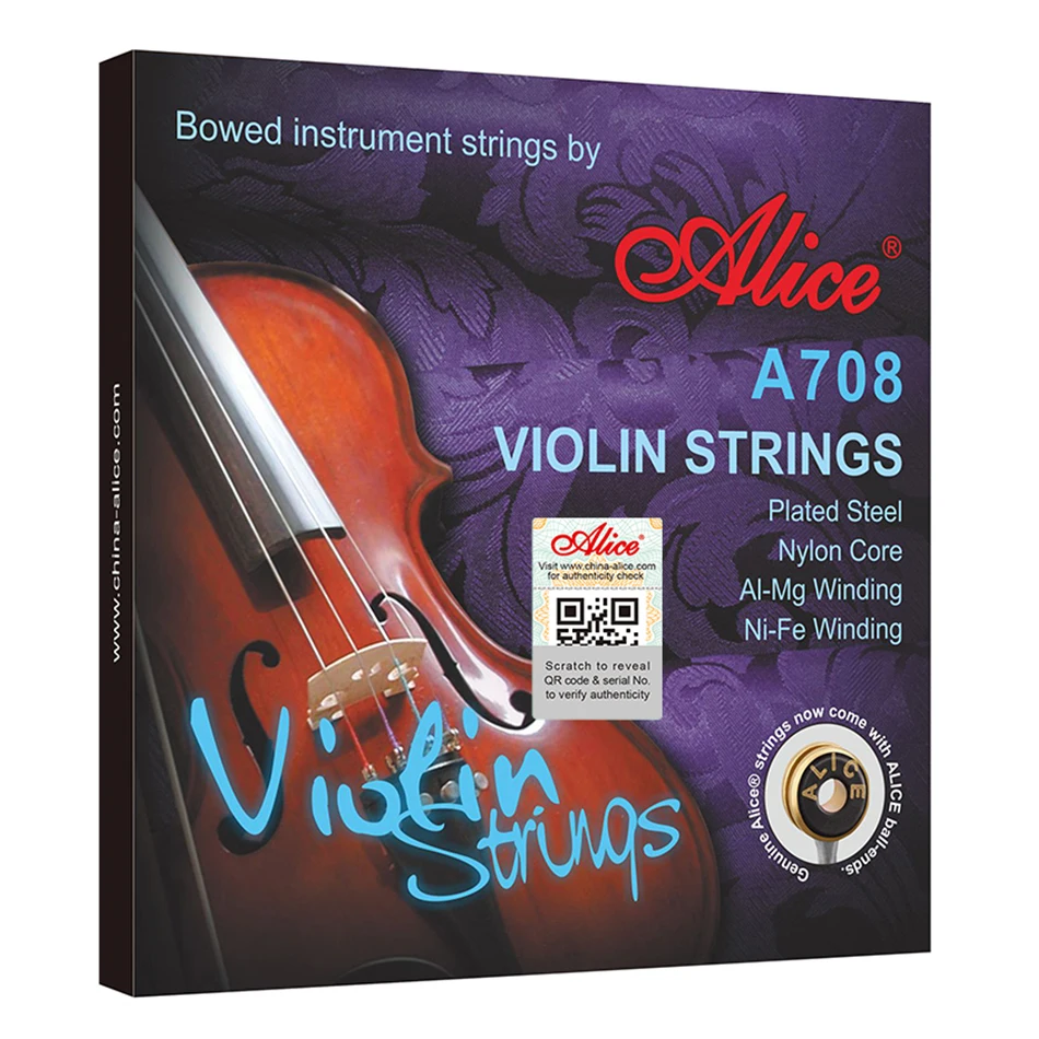Alice-High-End-A708-Violin-Strings-A-FULL-Set-Stainless-Steel-Nylon ...