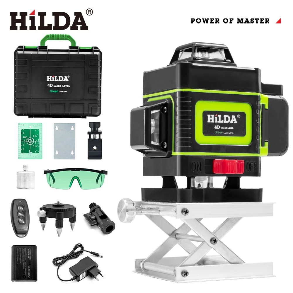 HILDA-4D-16-Lines-Green-Laser-Horizontal-360-Self-Leveling-Vertical-And ...