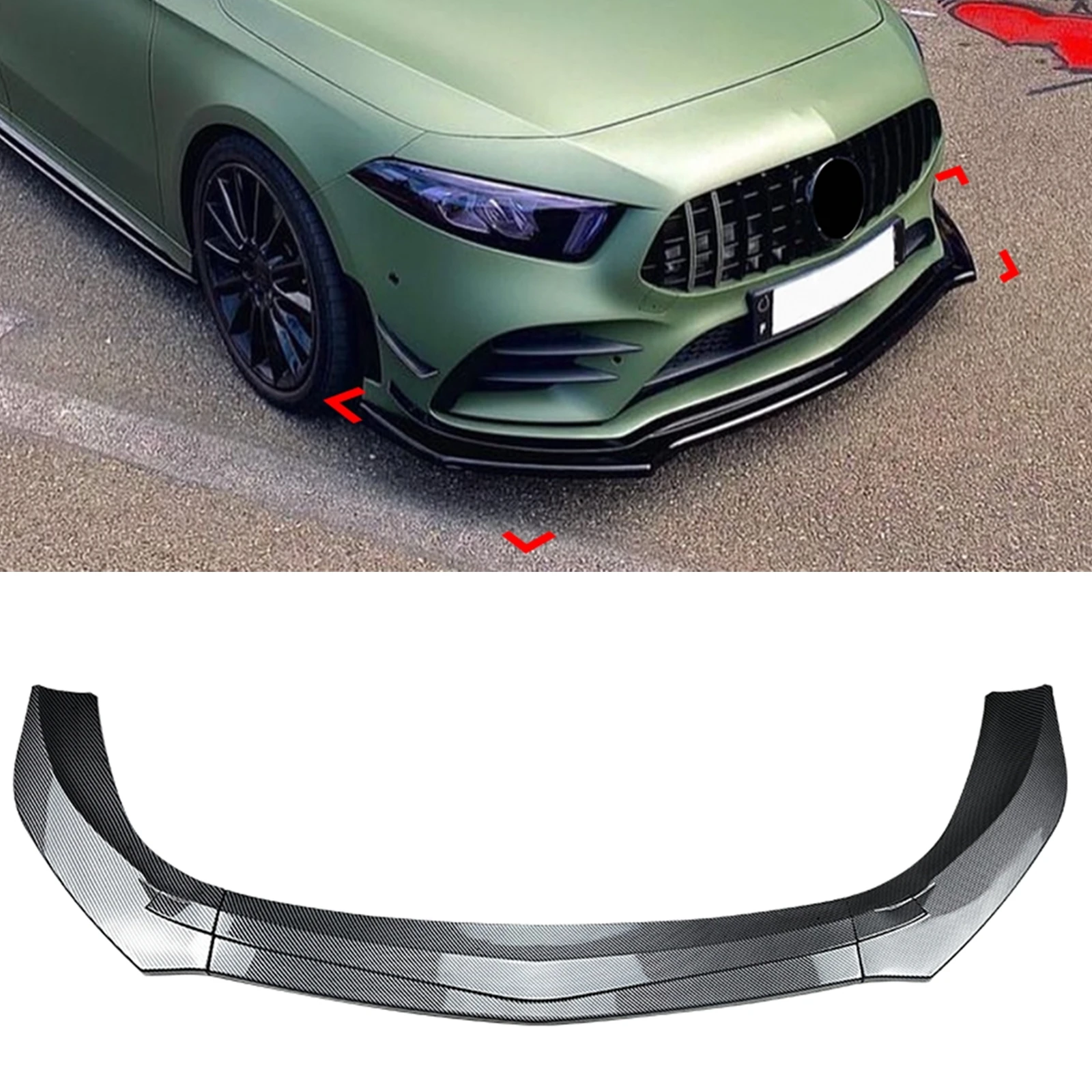 For-Mercedes-Benz-A-Class-W177-A180-A200-A35-AMG-2019-2022-Front-Bumper ...