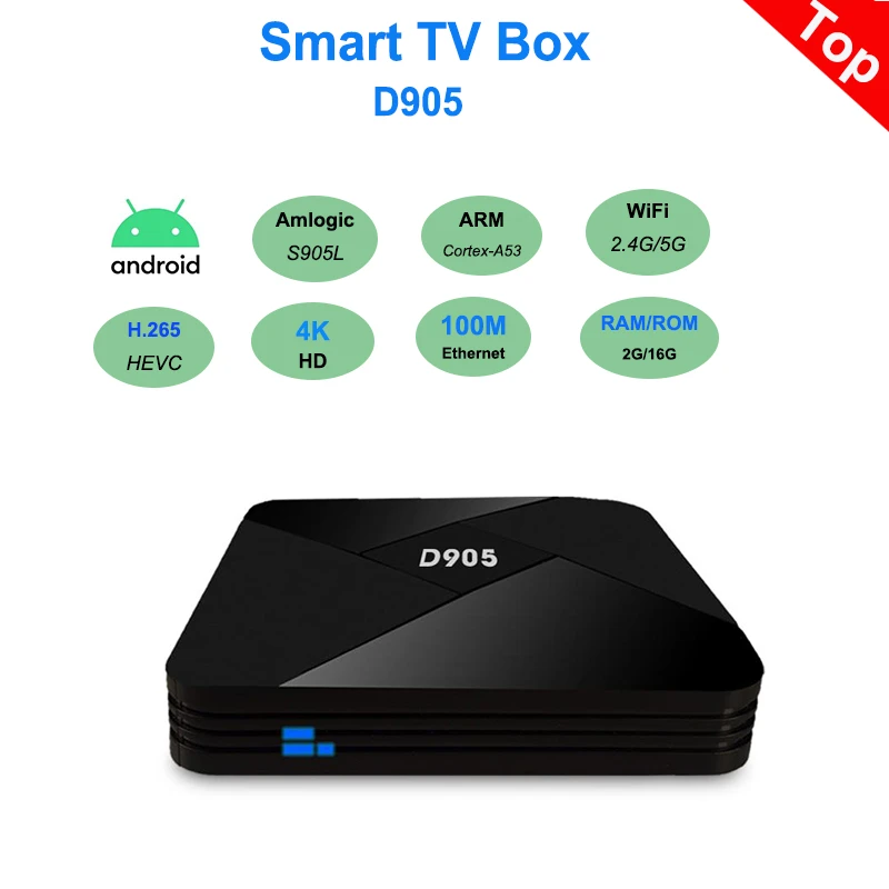 D905 Tv Box Android 7.1 Amlogic S905l Arm Cortex-a53 Real Ram Rom 1g 2g ...