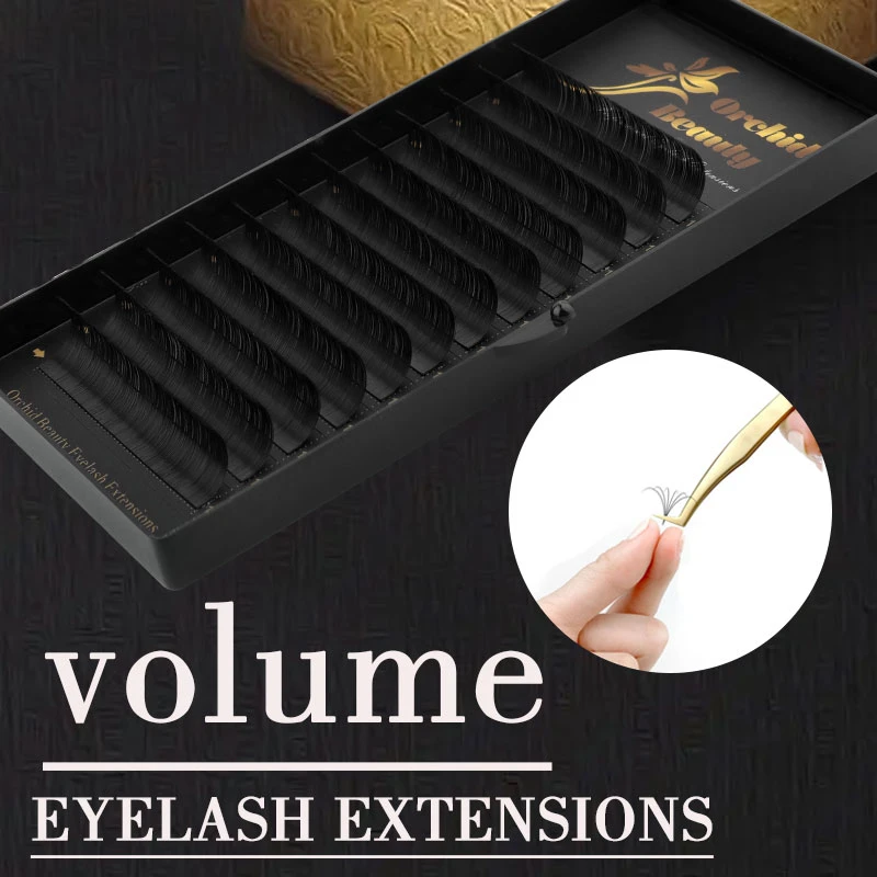 Orchid Lashes Matte Black Individual Eyelash Extension Volume Korean ...