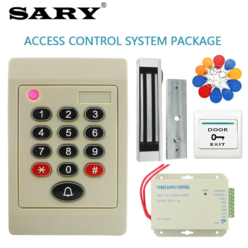 Sary-access-control-system-package-180KG-magnetic-lock-electric-mortise ...