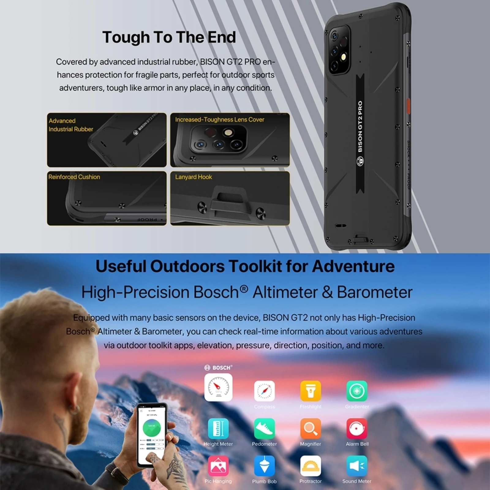 UMIDIGI BISON GT2 PRO スマートフォン ANDROID 12 SIMフリースマホ本体 8GB RAM 256GB ROM ...