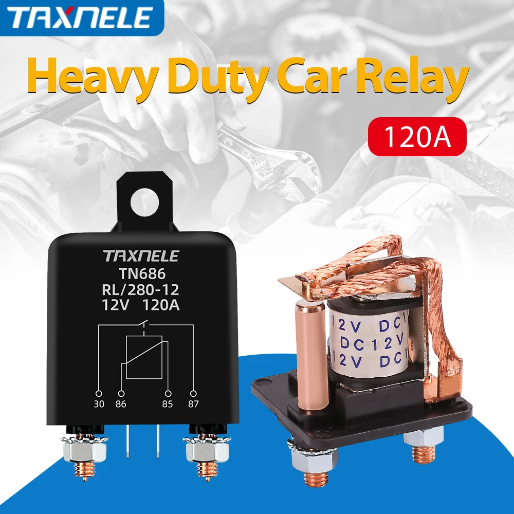 Car Truck Motor Automotive High Current Relay 12V/24V 120A 2.4W ...