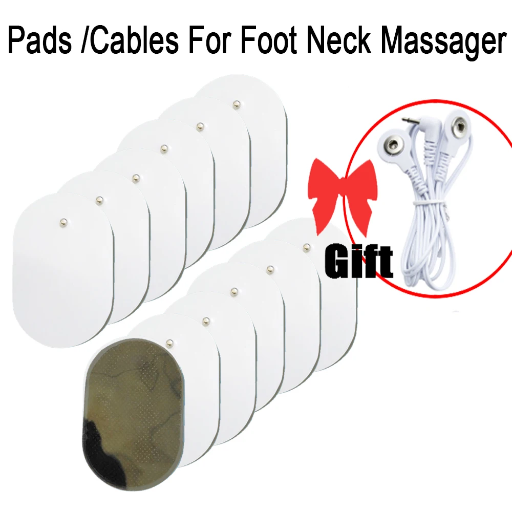 Pads-Cables-for-Ems-Foot-Neck-Massager-Electrode-Pads-Gel-Body-Massager ...