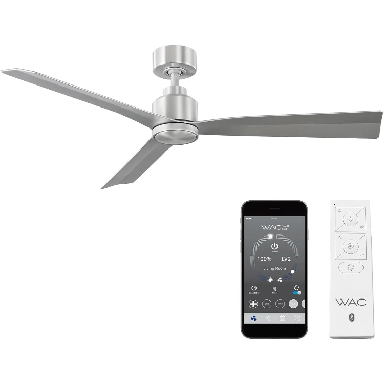 WAC Smart Fans Clean Indoor and Outdoor 3-Blade Smart Home Ceiling Fan ...