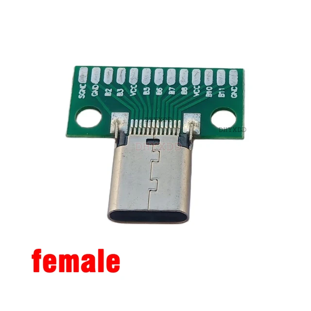 USB 3.1 Type-C Connector Male Female Type c Test PCB Board Universal ...