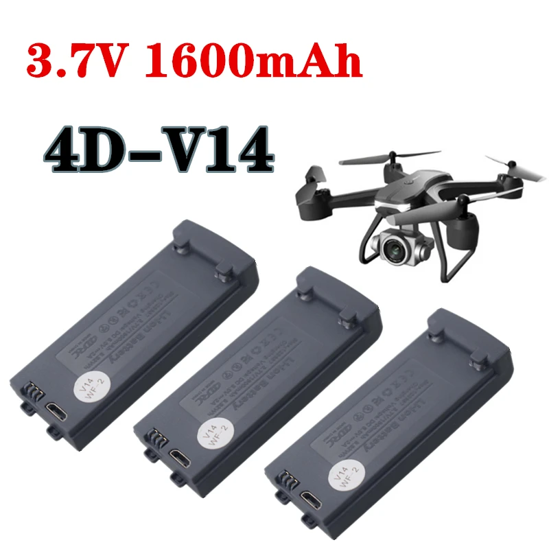 Upgraded-1S-3-7V-1600mah-Lipo-Battery-For-4D-V14-4DV14-RC-Quadcopter ...