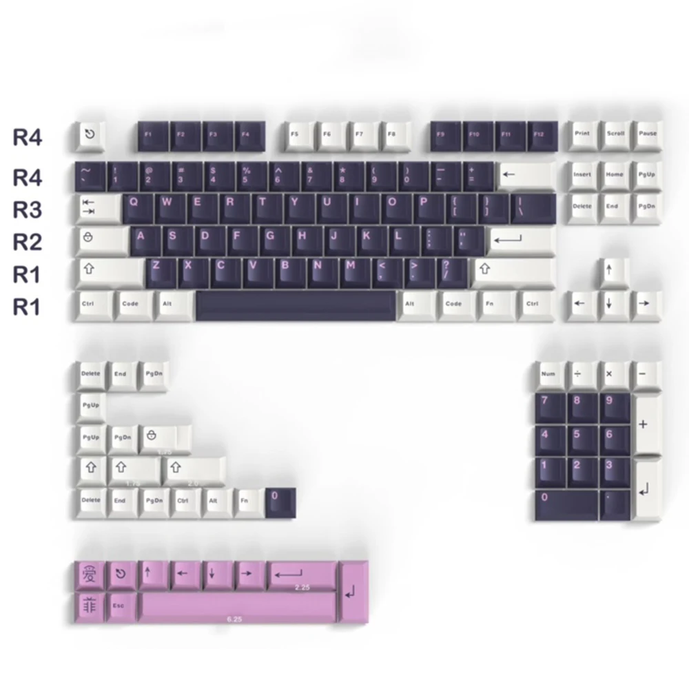 253-Keys-ABS-two-color-Amethyst-Keycaps-ABS-Double-Shot-Keycap-Cherry ...