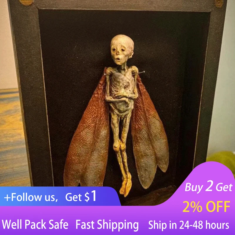 3D-Cursed-Items-Dead-Fairy-Shadow-Box-Taxidermy-Spooky-Elf-Specimen ...