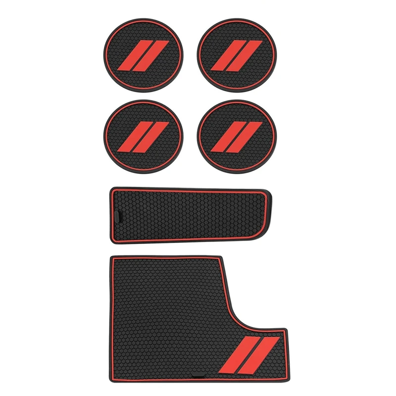 6Pcs-Set-Car-Coasters-Water-Cup-Holder-Insert-Mats-Charger-Non-Slip ...