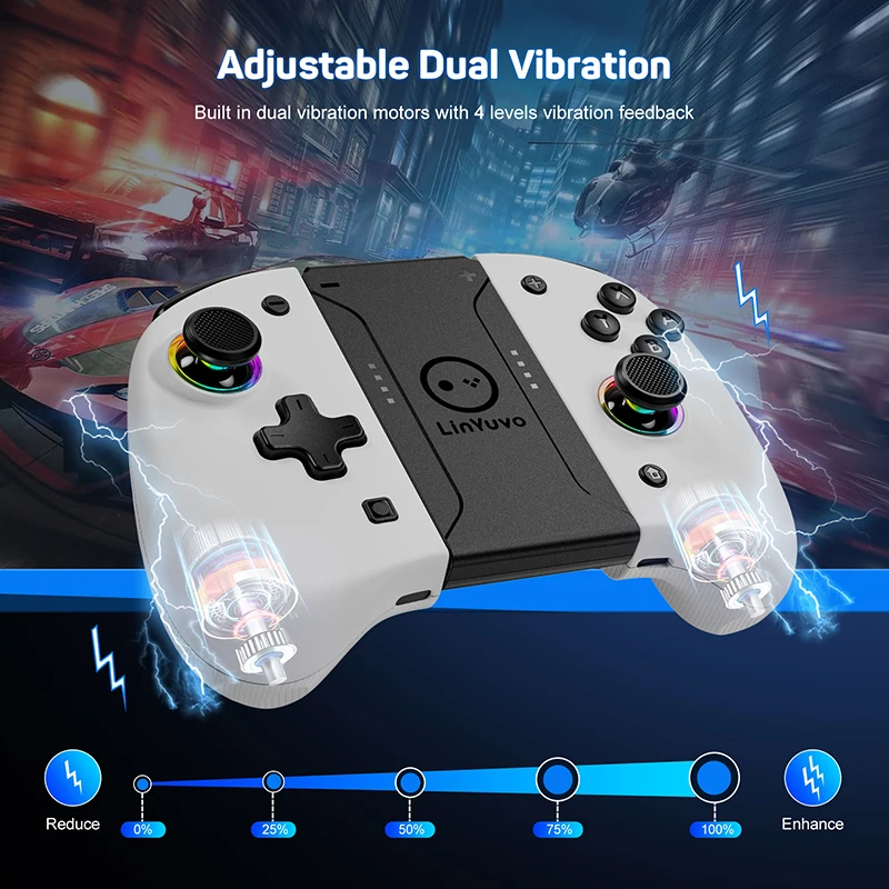 Linyuvo-Gamepad-Sem-Fio-para-Nintendo-Switch-OLED-Joypad-de-6-Eixos-Joystick-De-Metal ...