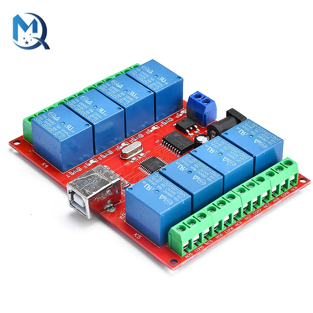 5V-4-8-Channel-USB-Relay-Control-Switch-Programmable-Computer-Control ...
