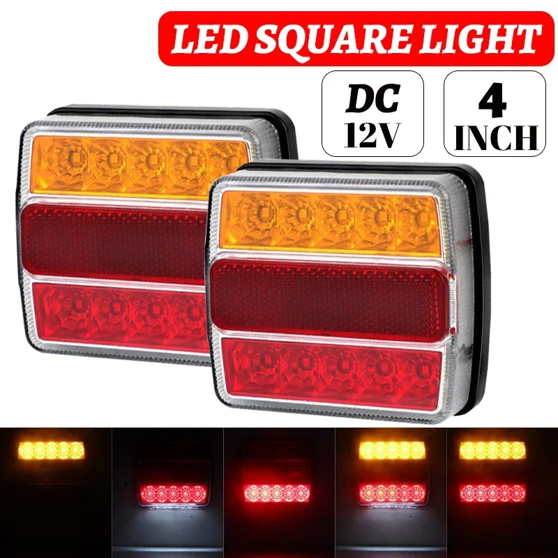 4 inch 12V Rear LED Trailer Truck Tail Light Brake Stop Turn Signal ...