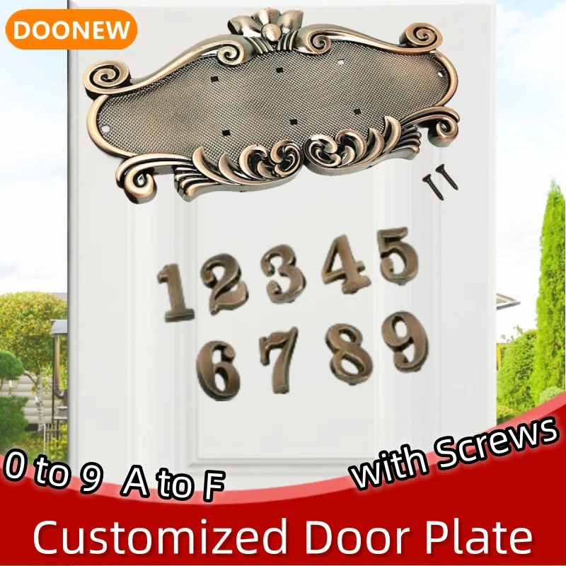 Customized-House-Number-Door-Plate-ABS-Imitation-Bronze-Antique-Copper ...