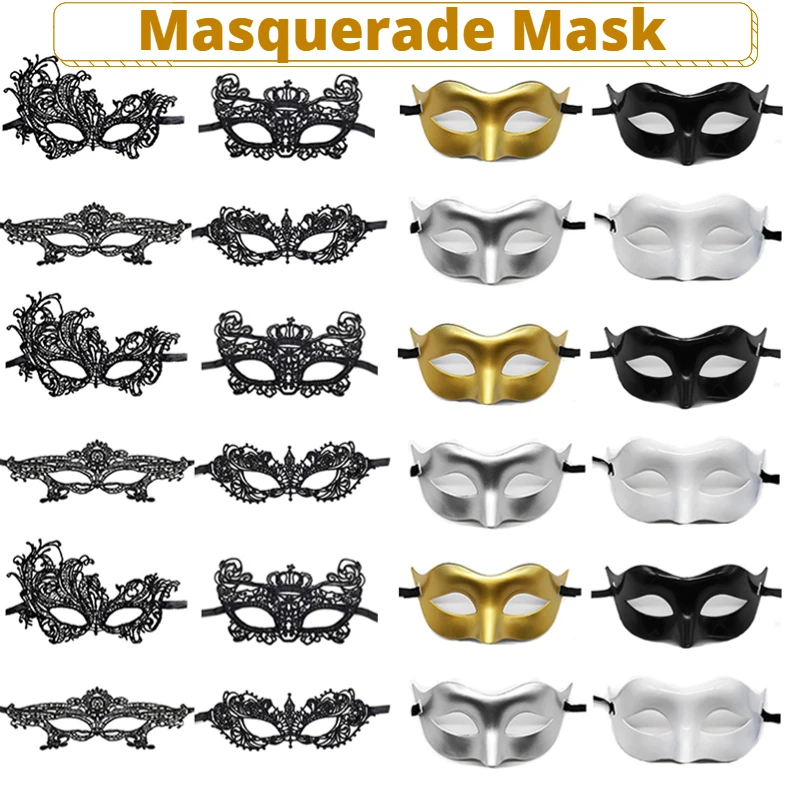 12-120PCS-Maskarade-Mask-for-Women-Men-Venetian-Soft-Gentle-Lace-Masks ...