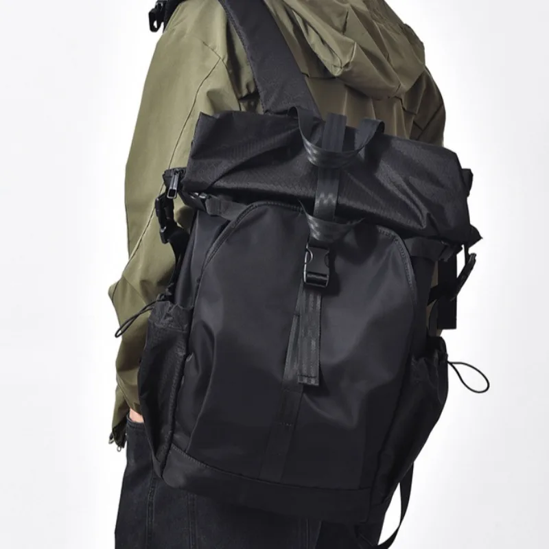 Shoulder-Bag-Roll-Top-Function-Travel-Backpack-Roll-Cover-Leisure ...