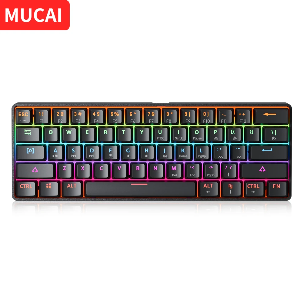 MUCAI-MK61-USB-Gaming-Mechanical-Keyboard-61-Keys-Red-Switch-Wired ...