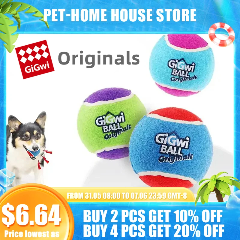 GiGwi-3PCS-Pets-Dog-Game-Ball-Sound-Puppy-Chewing-Interactive-Ball-Teething-Molar-Bite-Resistant ...