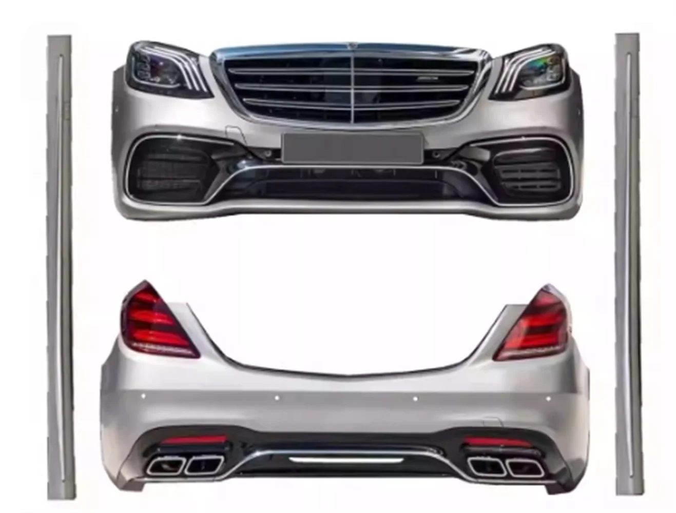 Car-surround-body-kit-Front-rear-bumper-headlight-tail-light-Side ...