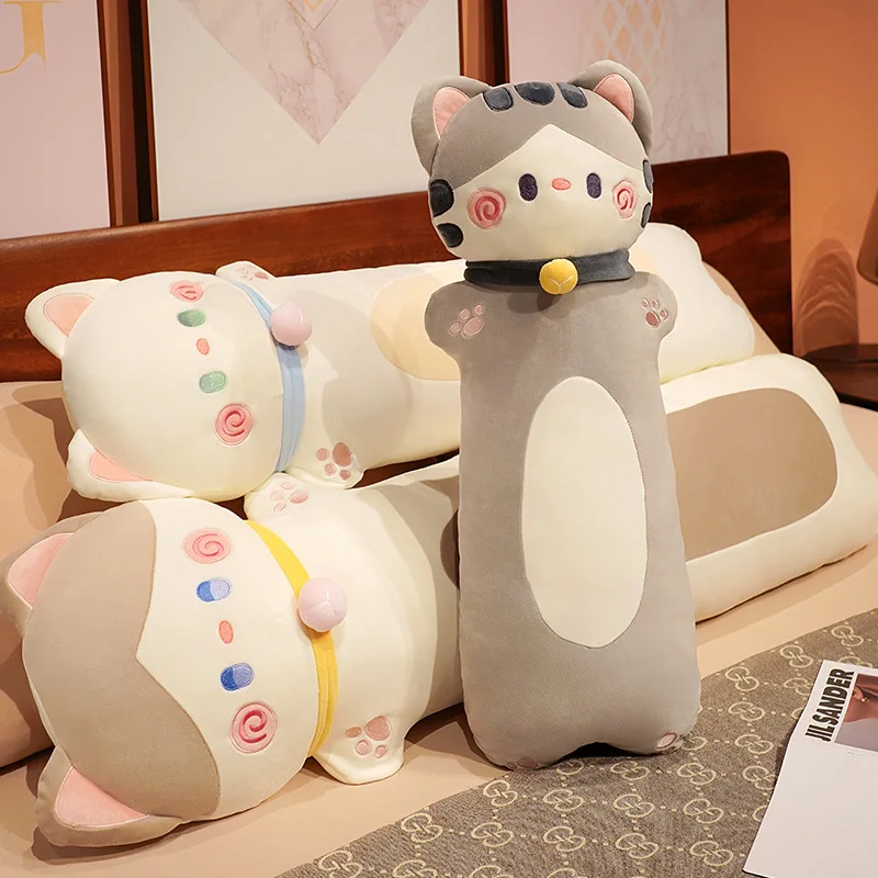 70-110-130cm-Cartoon-Stuffed-Cat-Plush-Pillow-Toys-Lovely-Soft-Long-Cat ...