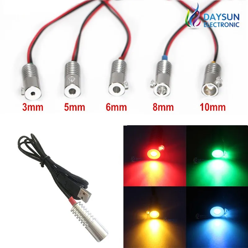 USB-Led-Light-Source-2W-Led-10-Colors-Mini-Illuminator-LED-Emitter-for ...