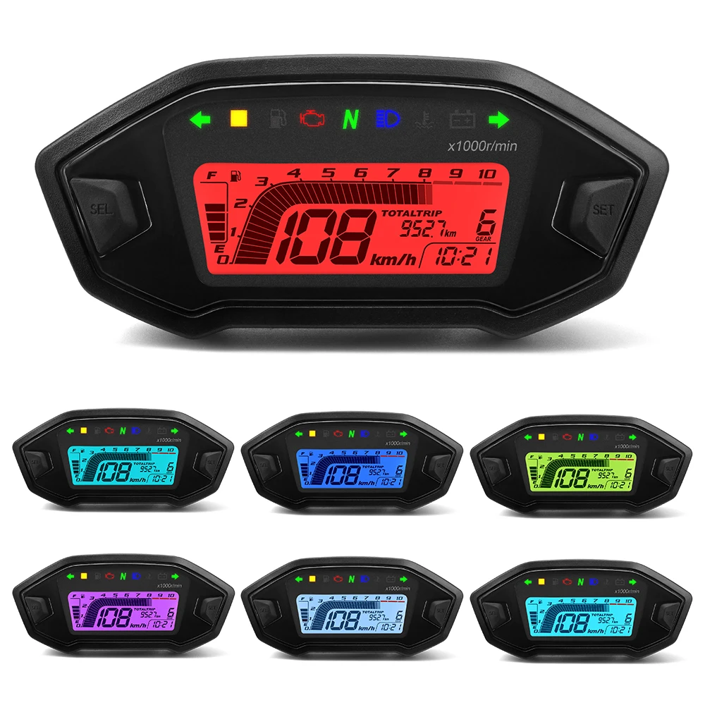 Newest-Universal-Motorcycle-Speedometer-7-Colors-Digital-Meters ...