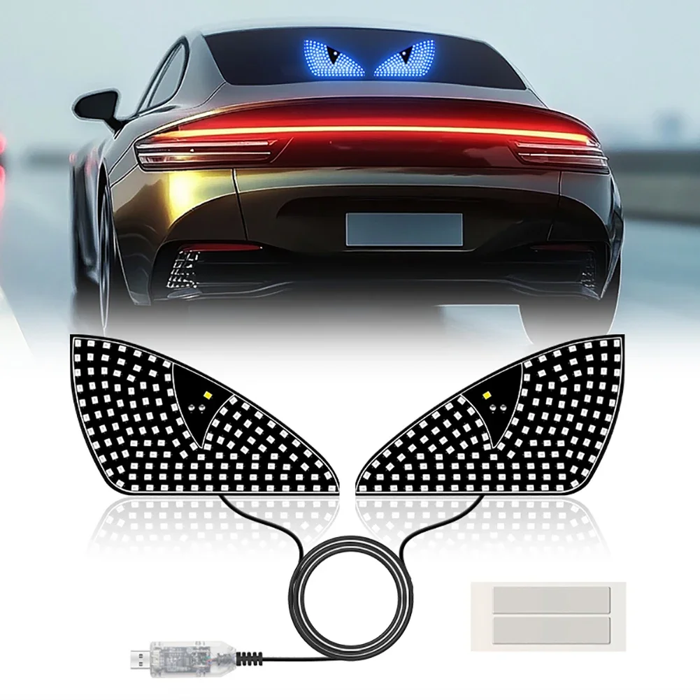 Luz LED de ojo del diablo para coche, luz dinámica de advertencia para ...