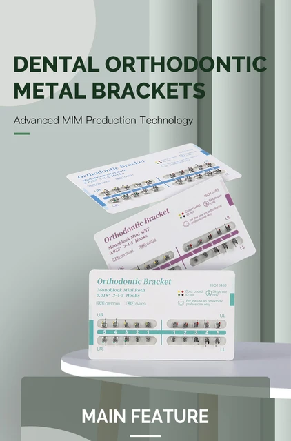Crochet Dentaire 8Pack Dental Orthodontic Metal Brackets Braces Mini ...