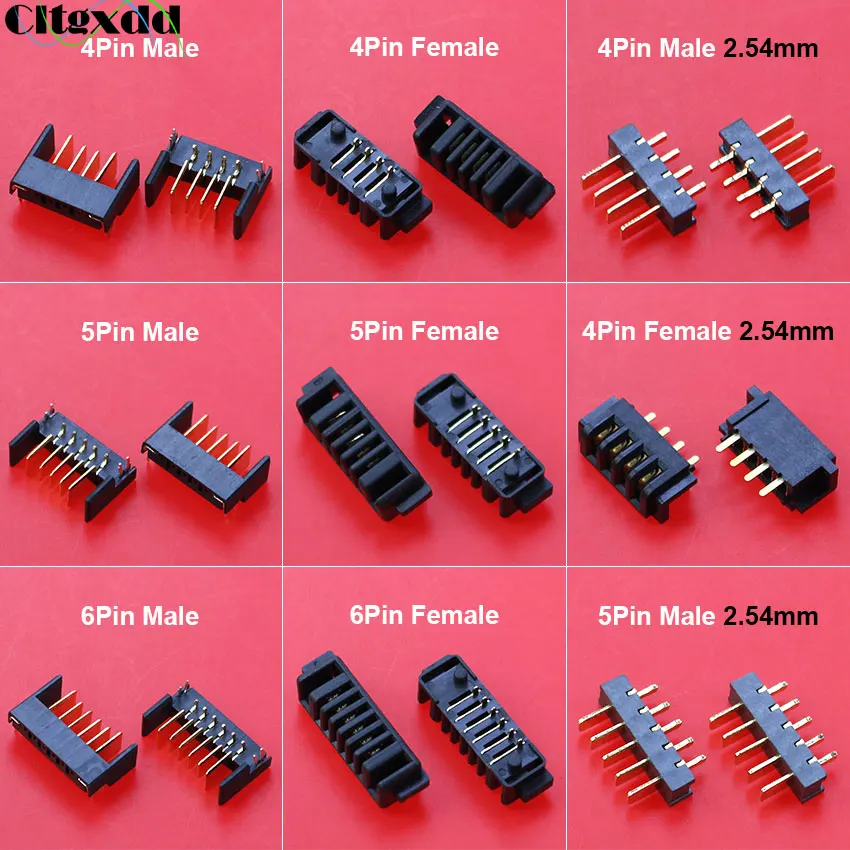 2pcs 4/5/6/7/8/9/10Pin 2.0mm 2.54mm Male Female Blade Battery Connector ...