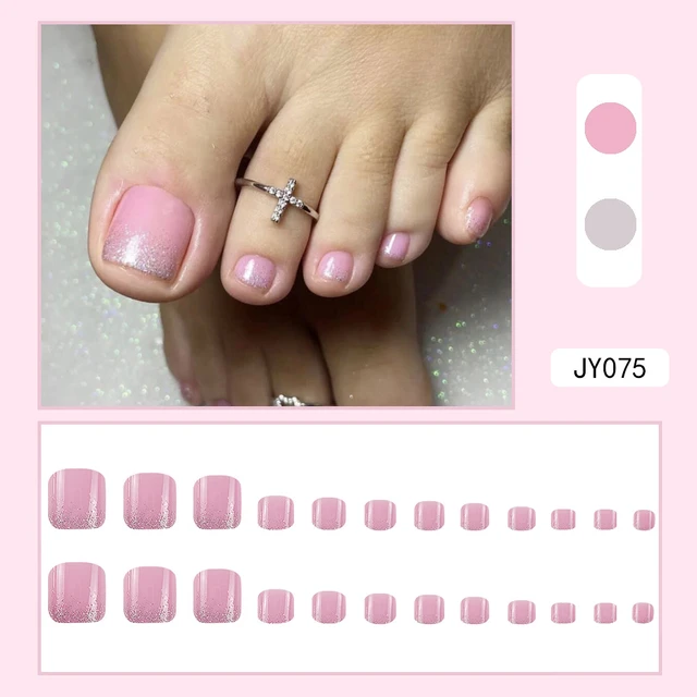 Light Pink Toe Nail Art