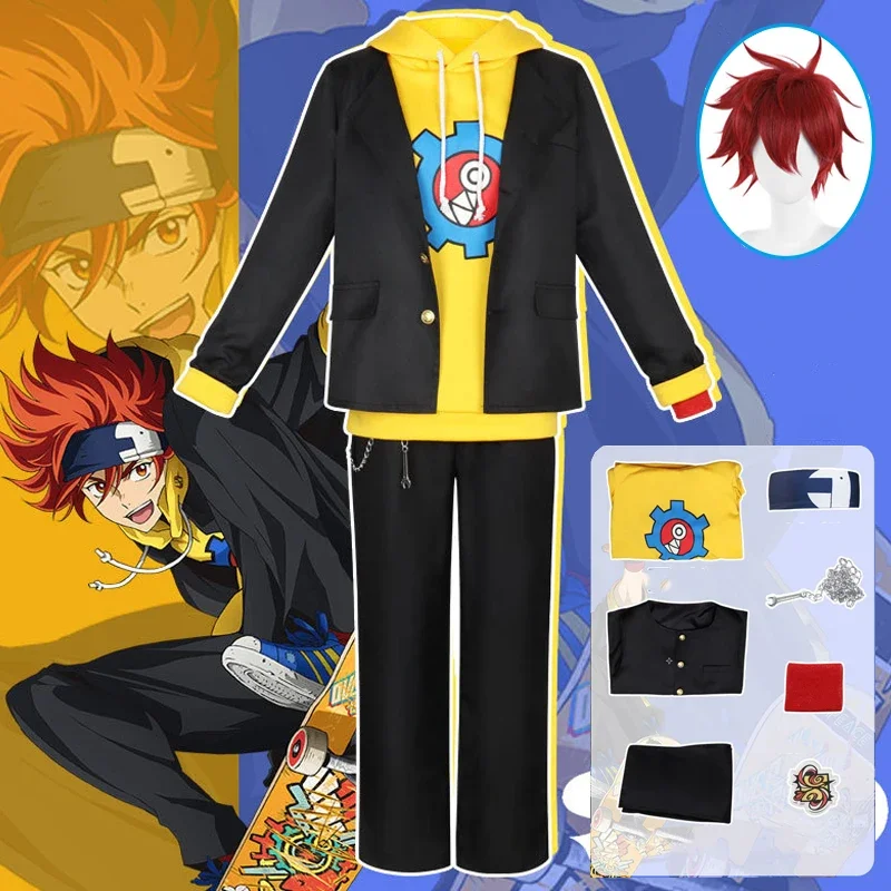 2021-New-Anime-SK8-The-Infinity-Reki-Cosplay-Costume-Yellow-Hoodie ...