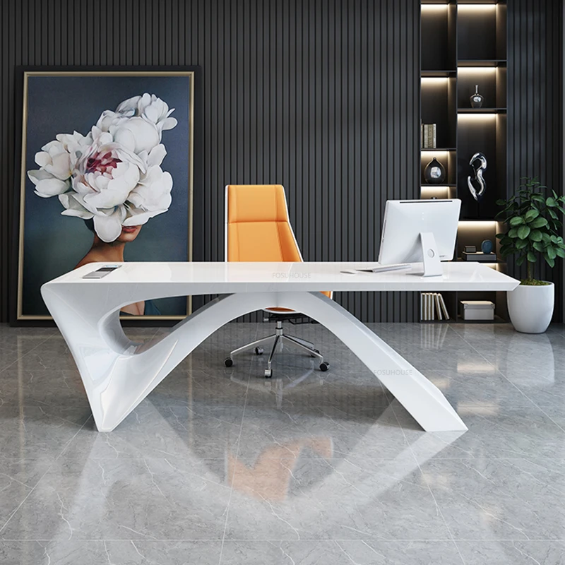 Boss-Tables-Simple-Modern-White-Paint-Medical-Beauty-Consulting-Tables ...