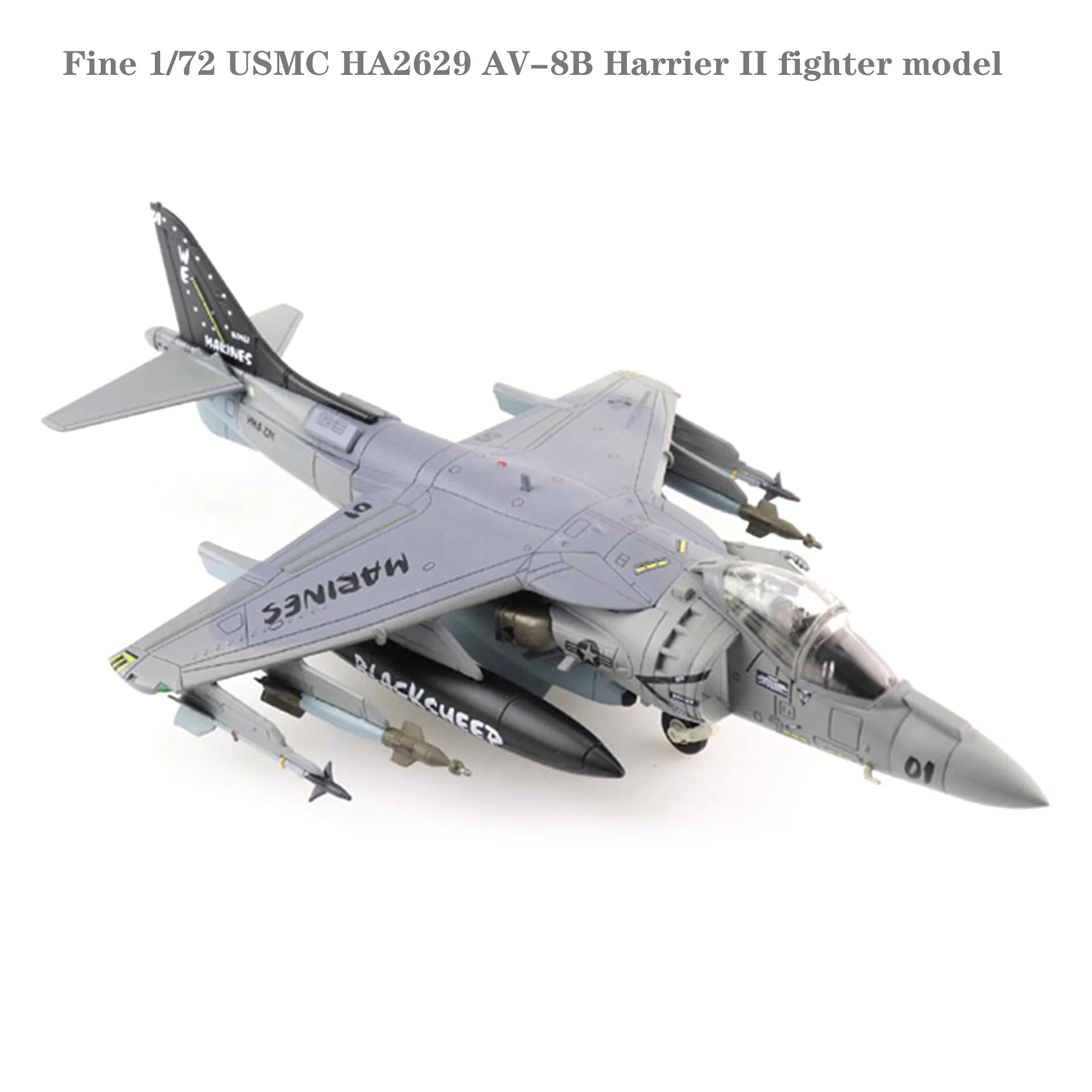 Fine-1-72-USMC-HA2629-AV-8B-Harrier-II-fighter-model-Black-sheep ...