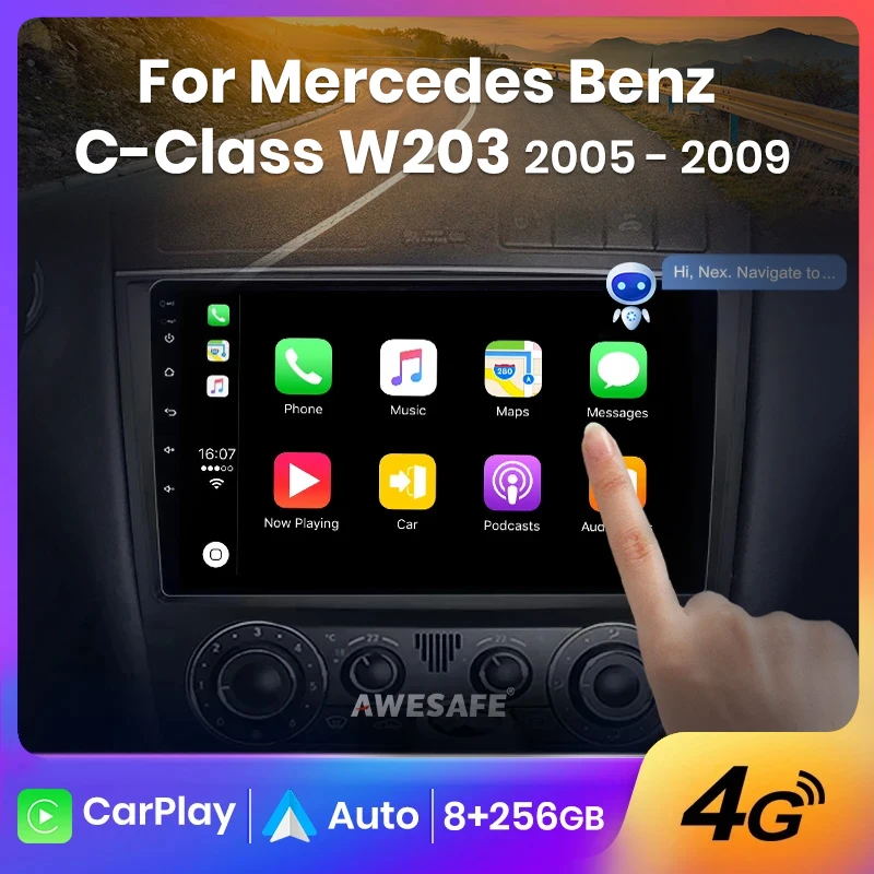 Awesafe Px9s 8+128g Android Radio For Mercedes Benz C Class W203 2005 ...