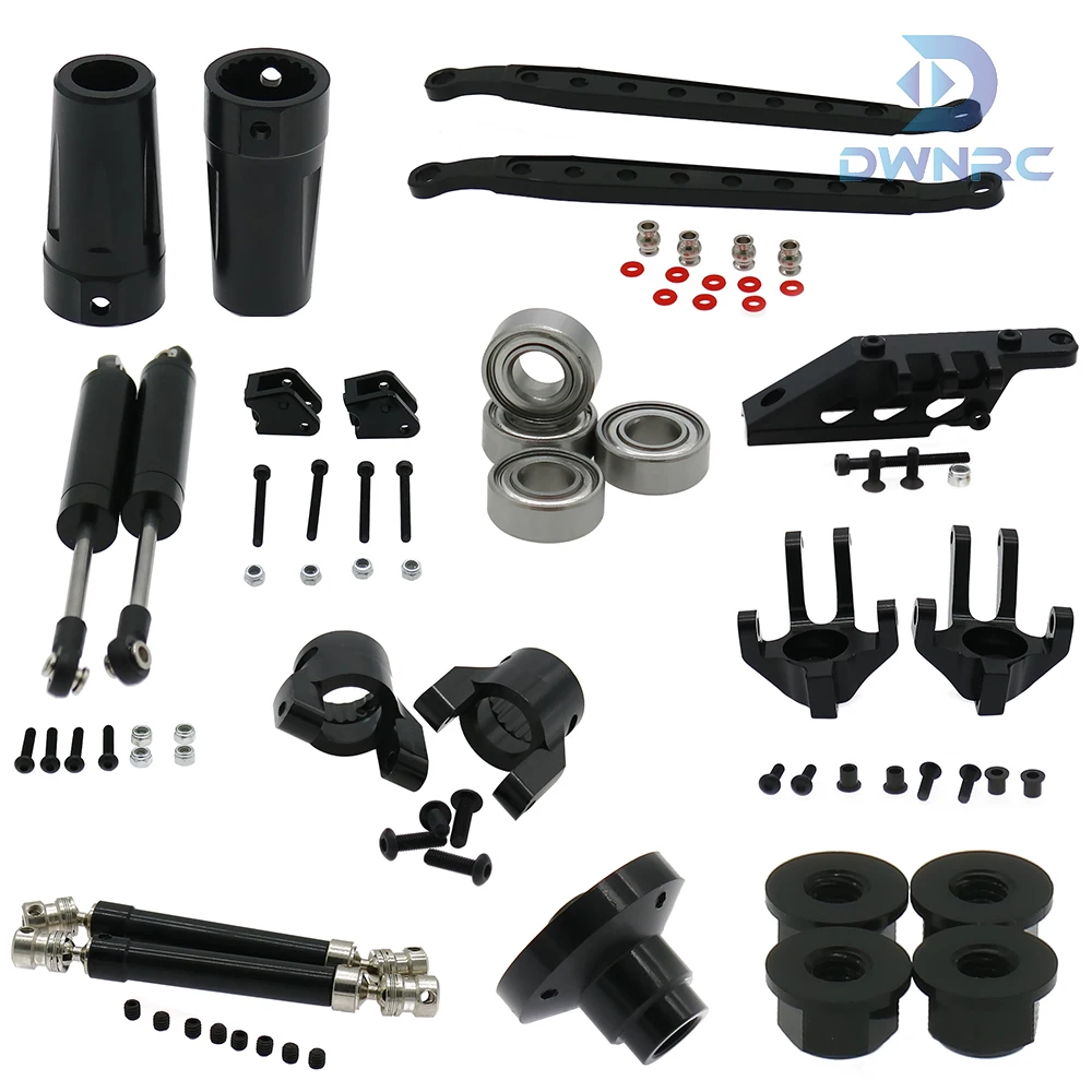 DWNRC-Steering-Cup-Rear-Straight-Axle-Differential-Gear-Tie-Rods-Drive ...