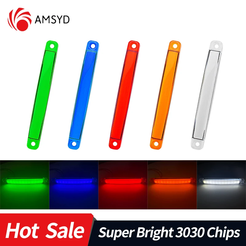 2pcs Truck Side Warning Light LED Muticolor Waterproof Car Width Lamp ...